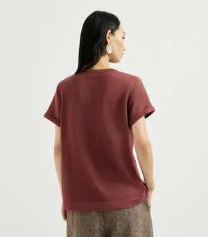 Brunello Cucinelli Cashmere-silk-blend Sparkling Knitted T-shirt