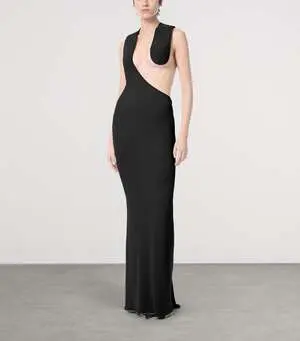 TOM FORD Impossible Asymmetric Backless Maxi Dress