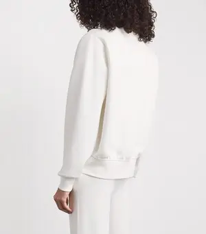 Max Mara Cotton-silk-blend Zip-up Sweatshirt