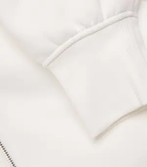 Max Mara Cotton-silk-blend Zip-up Sweatshirt