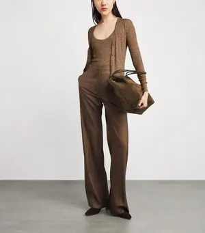 Gabriela Hearst Cinxia Ribbed Cashmere Silk Tank Top - Brown