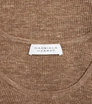 Gabriela Hearst Cinxia Ribbed Cashmere Silk Tank Top - Brown