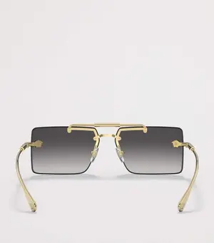 Versace Rimless Rectangle Sunglasses