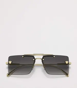Versace Rimless Rectangle Sunglasses