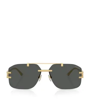 Versace Irregular Square Sunglasses - Gold