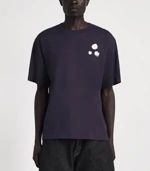 Sandro Cotton Flower Print T-shirt - Blue