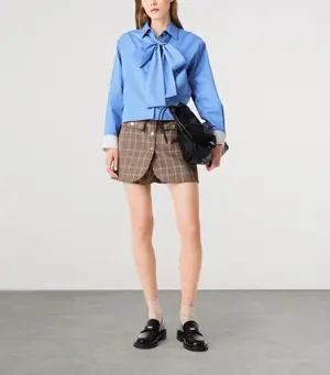 Maje Cotton Pussy-bow Shirt