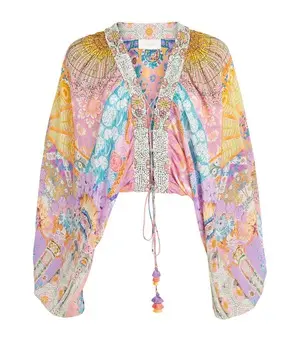 Camilla Embellished Silk Blouse
