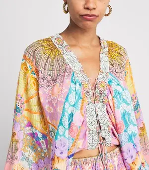 Camilla Embellished Silk Blouse