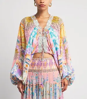 Camilla Embellished Silk Blouse