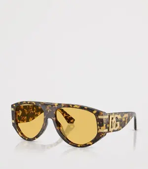 Dolce & Gabbana Oversized Pilot Sunglasses