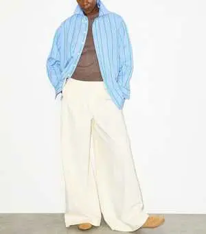 Max & Co. Cotton Pleated Wide-leg Trousers