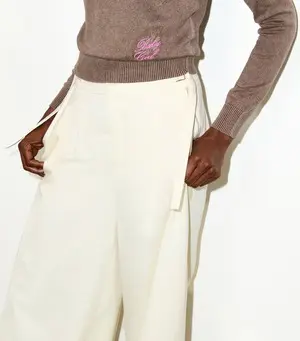 Max & Co. Cotton Pleated Wide-leg Trousers