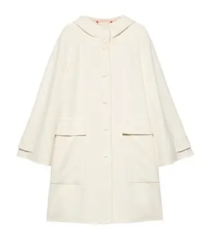 Max & Co. Wool Blend Hooded Cape Coat