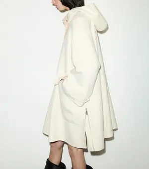 Max & Co. Wool Blend Hooded Cape Coat