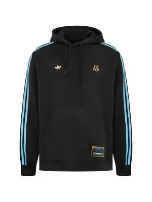 Adidas X Thrasher X Afa Argentina Logo-print Side-stripe Hoodie - Black