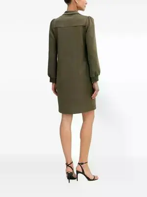Joseph Ribkoff Quarter-zip Puff-sleeve Mini Dress
