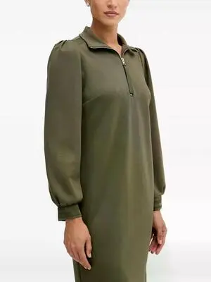 Joseph Ribkoff Quarter-zip Puff-sleeve Mini Dress