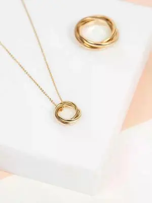 AUREE JEWELLERY Knightsbridge Ring Necklace - Gold
