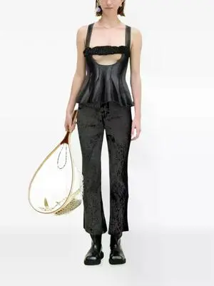 Ph5 Reflective Peplum Tank Top - Black