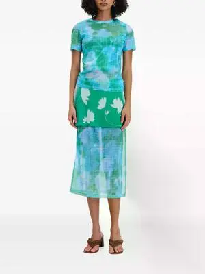Ph5 Nori Floral-print Mesh T-shirt
