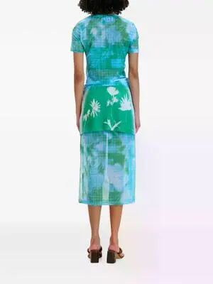 Ph5 Nori Floral-print Mesh T-shirt