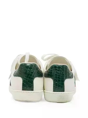 Gucci Ace Croc-embossed Leather Sneakers