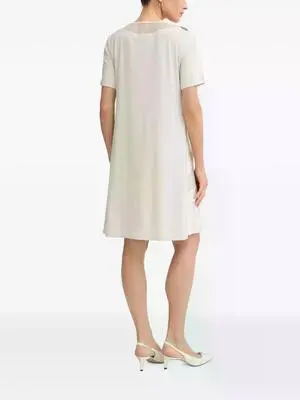 Joseph Ribkoff Mesh-panel Short-sleeve Mini Dress