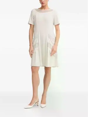 Joseph Ribkoff Short Sleeve Mini Dress With Mesh Paneling