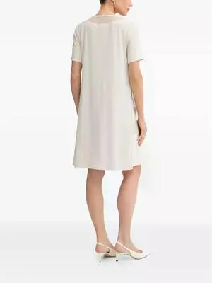 Joseph Ribkoff Short Sleeve Mini Dress With Mesh Paneling