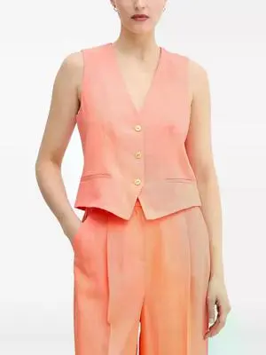 LOLA CASADEMUNT V-neck Button-up Waistcoat - Orange
