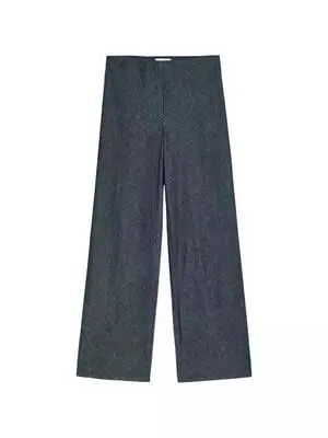 Vince Wide-leg High-waisted Trousers - Blue