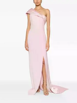 JEAN-LOUIS SABAJI Bow-detail Crepe Gown