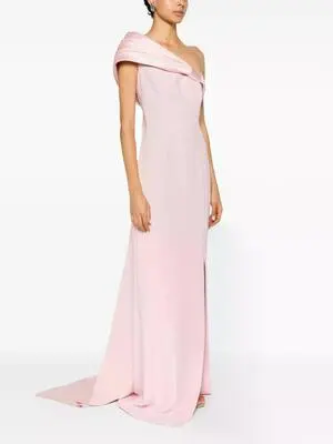 JEAN-LOUIS SABAJI Bow-detail Crepe Gown