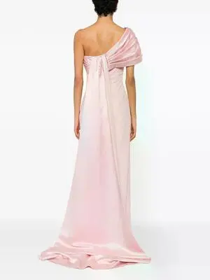 JEAN-LOUIS SABAJI Bow-detail Crepe Gown
