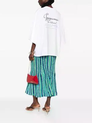 Jacquemus Le Palmier" Logo Print Oversized T-shirt - White
