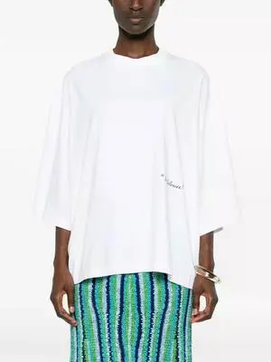 Jacquemus Le Palmier" Logo Print Oversized T-shirt - White