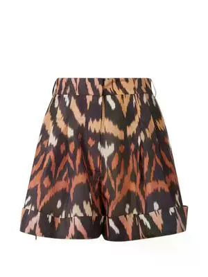 Zimmermann Ikat-print Silk Shorts