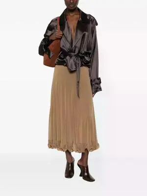 Moschino Ruffled-hem Midi Skirt