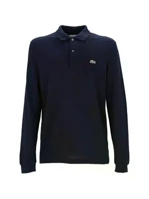 Lacoste Logo-patch Long-sleeve Polo Shirt - Blue