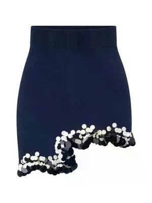 Ph5 Casey Wavy Sequin-embellished Mini Skirt - Blue