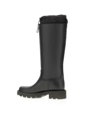 Moncler Kickstream High Rain Boots - Black