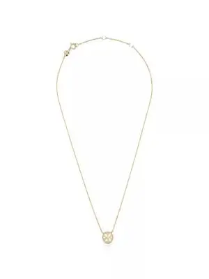 Tory Burch Miller Crystal-embellished Logo Pendant Necklace - Gold