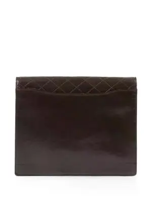Saint Laurent 1980s Quilted Envelope Clutch Bag