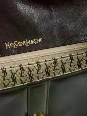 Saint Laurent 1980s Quilted Envelope Clutch Bag