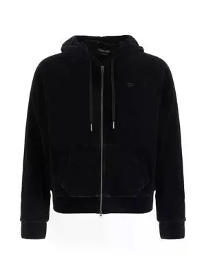 TOM FORD Zip-up Long-sleeve Hoodie - Black