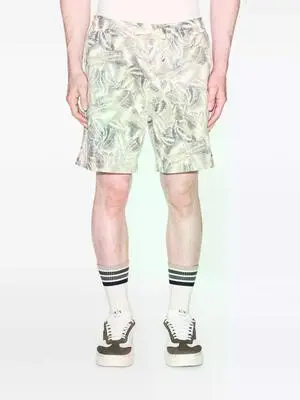 Armani Exchange Leaf-print Drawstring Shorts