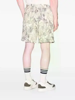 Armani Exchange Leaf-print Drawstring Shorts