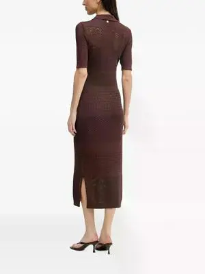 Joseph Ribkoff Perforated Knit Midi Dress