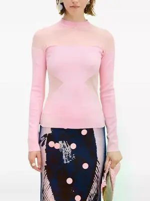 Ph5 Sheer-panel Long-sleeve Sweater